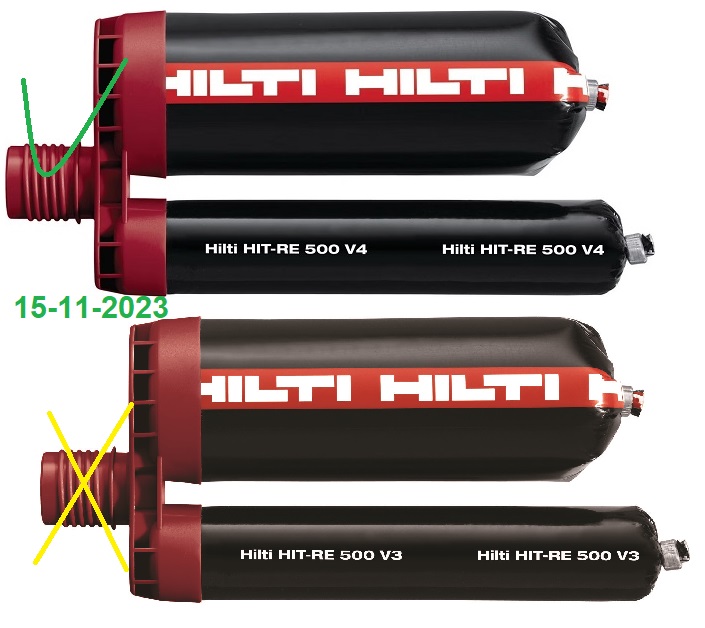 Thư thông báo sản phẩm mới HIT-RE500-V4 - áp dụng từ tháng 11/2023